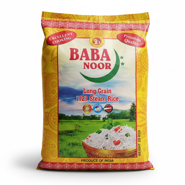 بابا نور-1121 أرز بسمتي-20 كجم – LAFFAN STORE